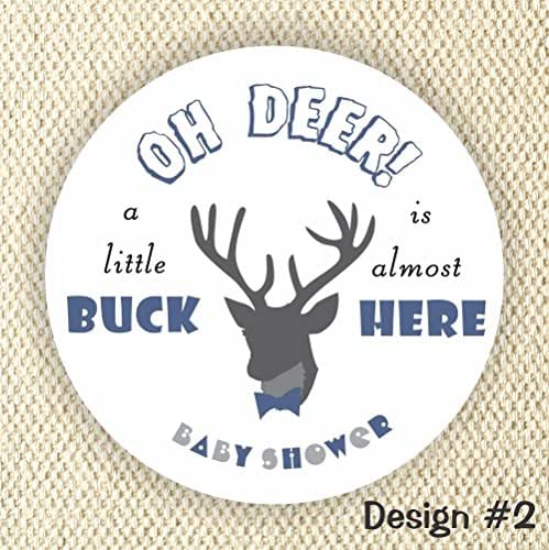 Amazon.com: oh Deer! Baby Shower Stickers - Little Buck Stickers - It's ...
