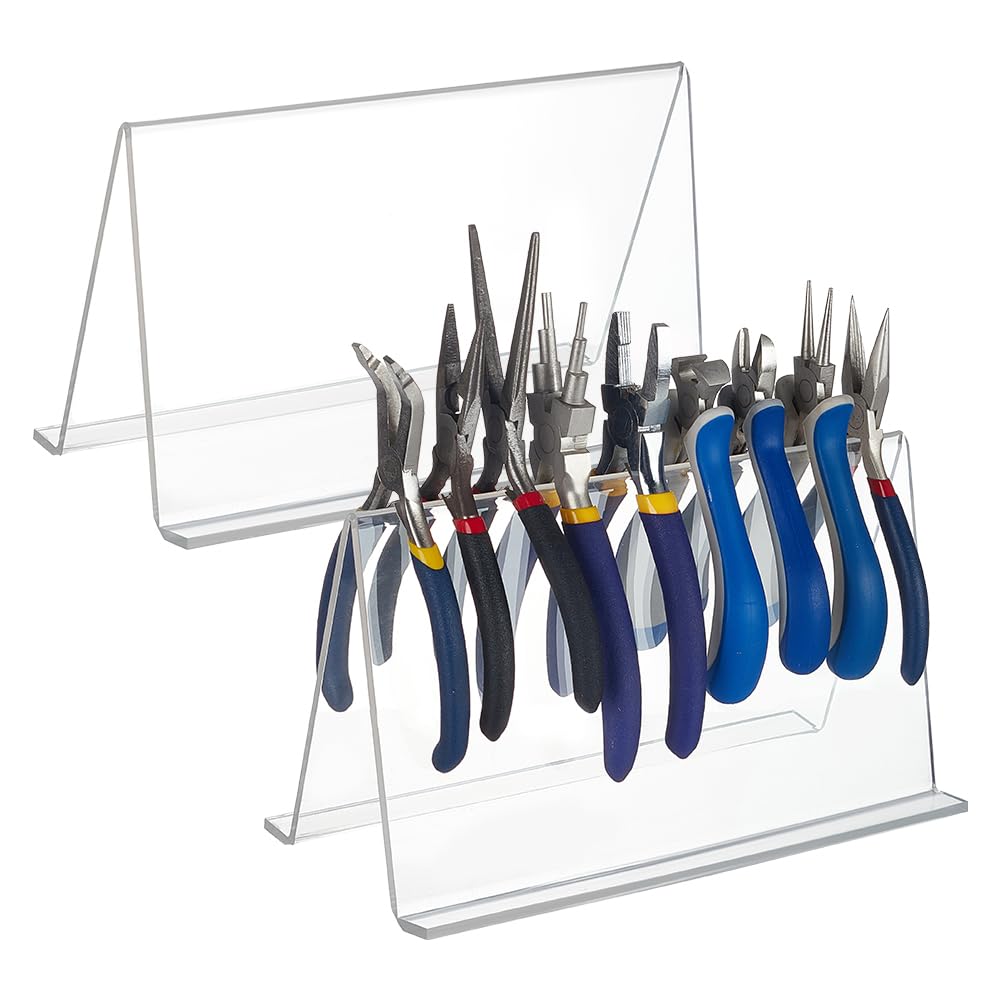 FINGERINSPIRE 2 Pcs Acrylic Pliers Rack 3.9x8.3x4.7Inch Clear Acrylic ...