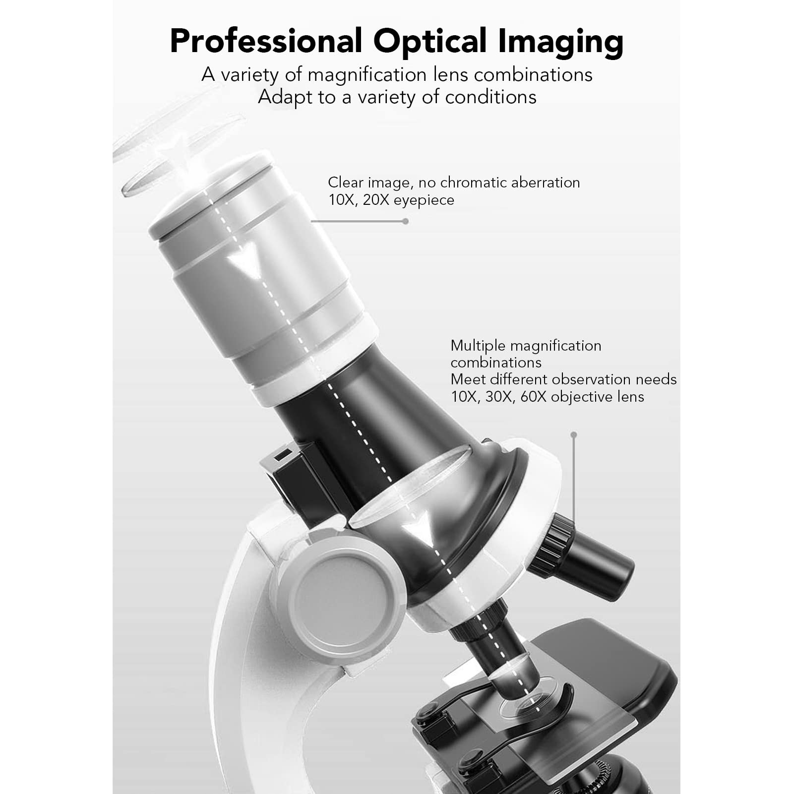 Mua Microscope Kit for Kids - 1200X Adjustable Angle LED Hand ...