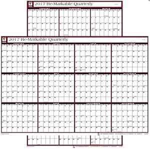 Amazon.com : Re-Markable Quarterly 2017 Calendar : Office Products