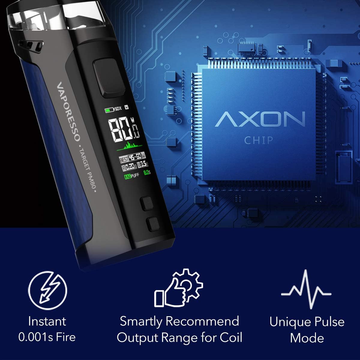 Vaporesso PM80 Pod Mod Kit (Black), Sub-Ohm 80W Starter Kit with ...