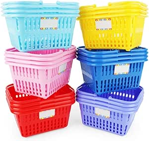 Amazon.com: Boley Mini Shopping Basket 18 Piece Set - Small Plastic ...