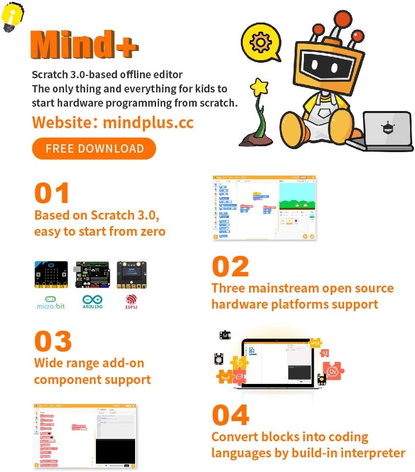 DFRobot Maqueen Micro:bit Robot Platform – Graphical Programming Educational Robotic Car for ...