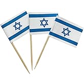Amazon.com: CYPS 100 Pcs Israel Flag Israelis Toothpick Flags, Small ...