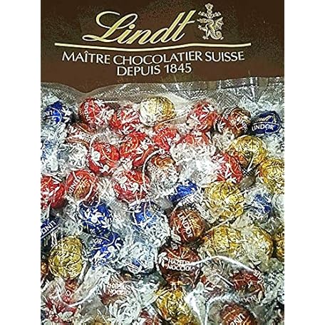 Mua Lindt Chocolate Lindor, 4 Types Assorted, Individual Packaging, 21. ...
