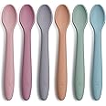 Amazon.com: ME.FAN Silicone Baby Spoons - 6 Pack Feeding Spoons for ...