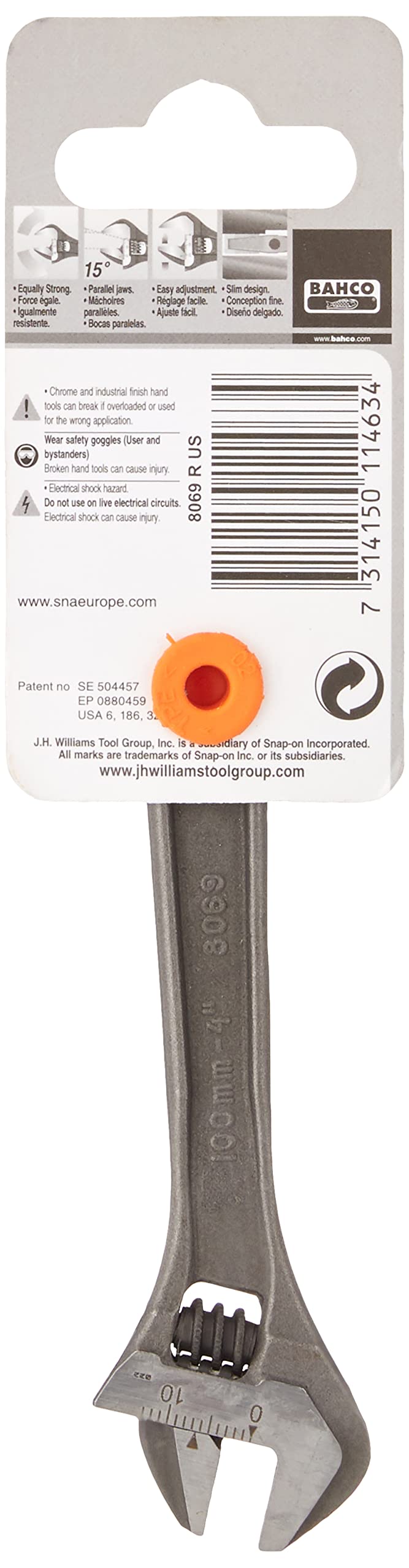 Mua Bahco 8069 R US Adjustable Wrench, 4-Inch, Black trên Amazon Mỹ chính hãng 2025 | Fado