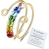 Amazon.com: Usoway To My Daughter Fidget Ring for Anxiety, Fidget Rings ...