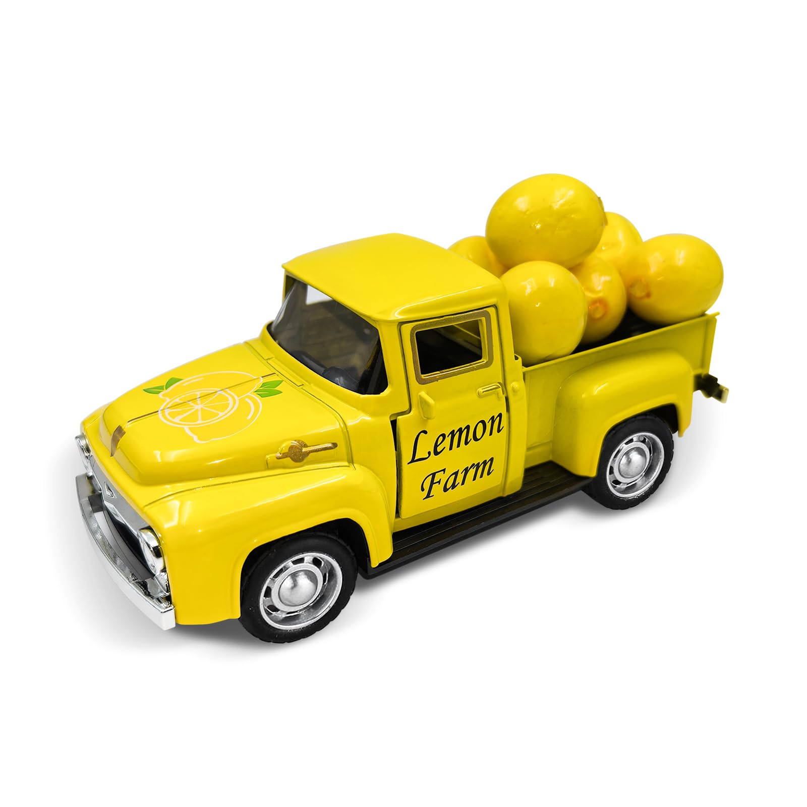 Lemon Party Decorations Metal Lemon Truck Decor with Mini Fake Lemons ...