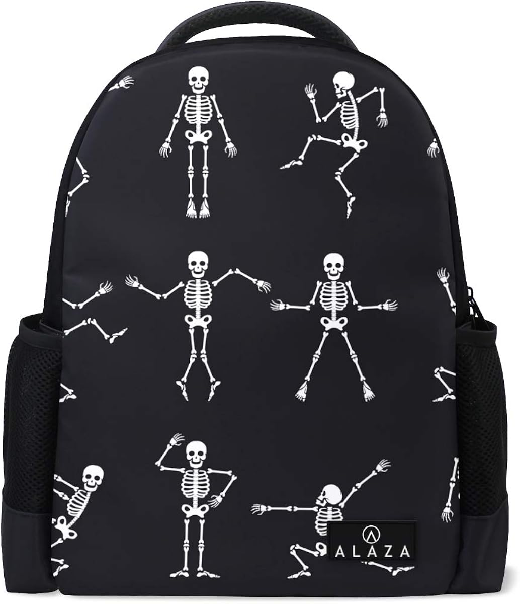 My Daily Funny Dancing Skeleton Skull Backpack 14 Inch Laptop Daypack ...