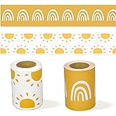 Amazon.com: Whaline 32.8Ft Groovy Smile Daisy Flower Bulletin Board ...
