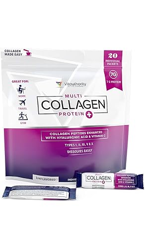 Multi Collagen Peptides Packets to Go - Instant Dissolving Travel ...
