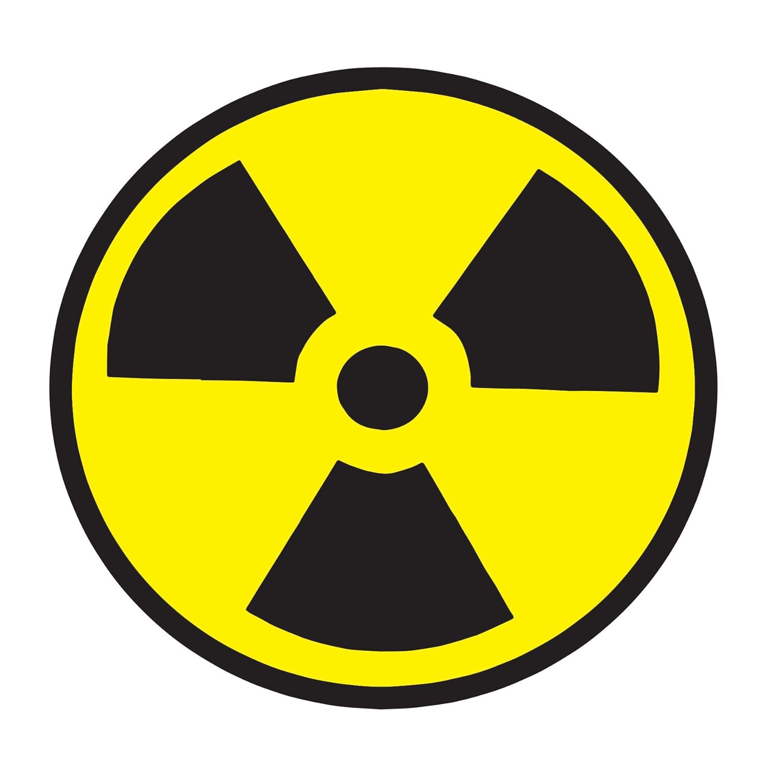 4 x Radioactive - yellow - Pictogram - Info Sign Removable Self ...