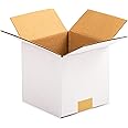 Amazon.com: wisaiboxl White Small Shipping Boxes 5x5x5 inch Corrugated ...