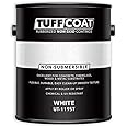 Tuff Coat UT-119ST White: Smooth Texture, Non-Submersible, Water-Based, Rubberized Non-Skid ...