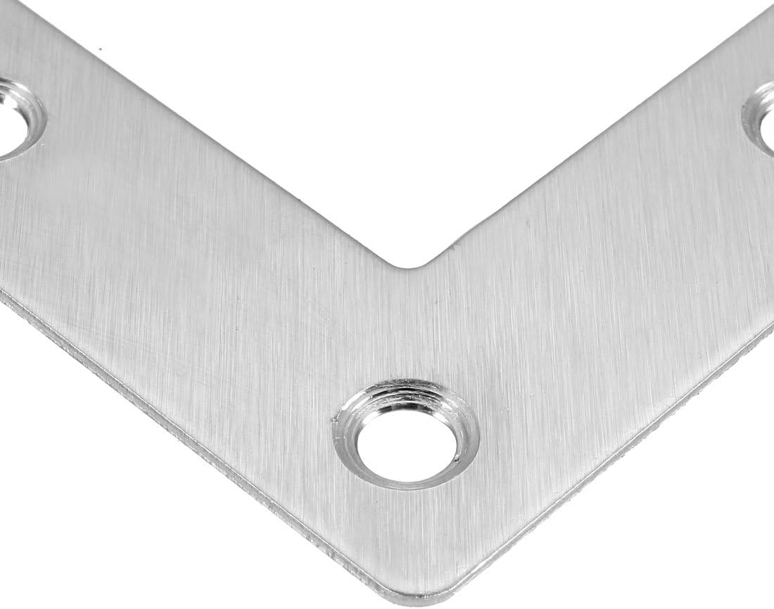 sourcingmap Flat Plate L Shape, 80mmx80mm, Stainless Steel 304 Angle ...