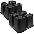 Amazon.com: MYMULIKE Bed Risers Heavy Duty, Oversized Furniture Risers ...