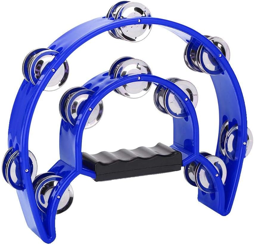 Half Moon Tambourine, Hand Tambourine Double Row Metal Jingles Hand ...