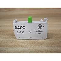 33E10 | BACO 33E10, Contact Block, N/O, Screw TERMINALS, MAX 600V, MAX ...