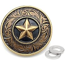 Western Concho Buttons TOSGMLOUS Western Star Conchos Set | 5 Silver ...