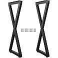 Amazon.com: ALLCOS Metal Bar Table Legs, 36 Inch Heavy Duty Dining ...