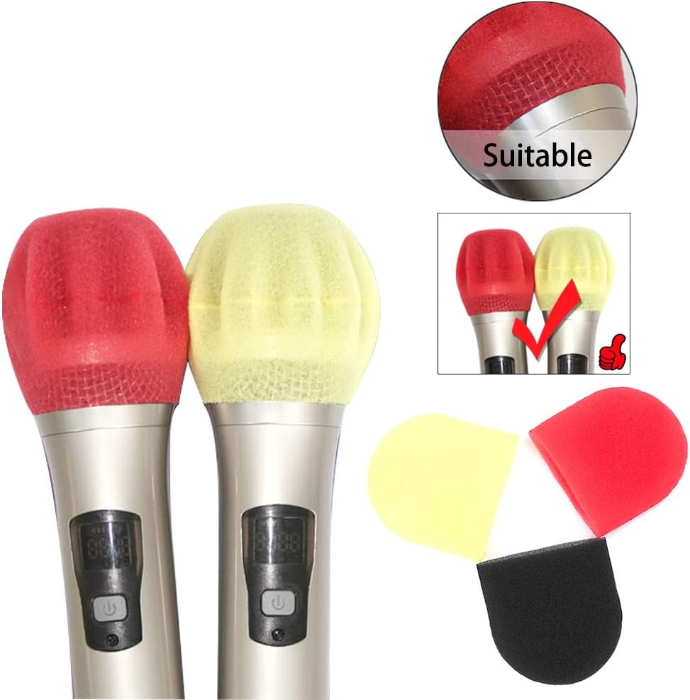 100 Pack Disposable Microphone Cover Sponge Microphone Cover Windscreen ...