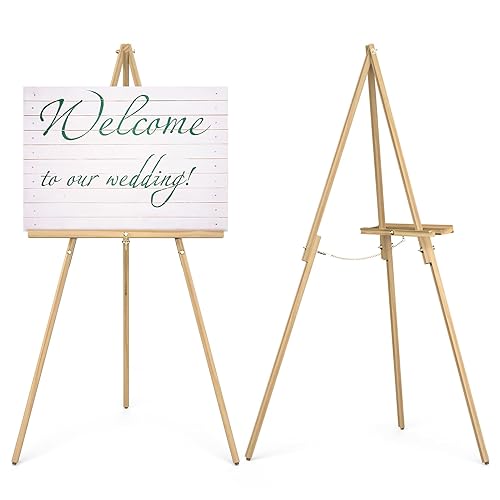 XvmeiMym Wooden Art Easel Stand - 63" Portable Tripod Wood Artist Easel ...