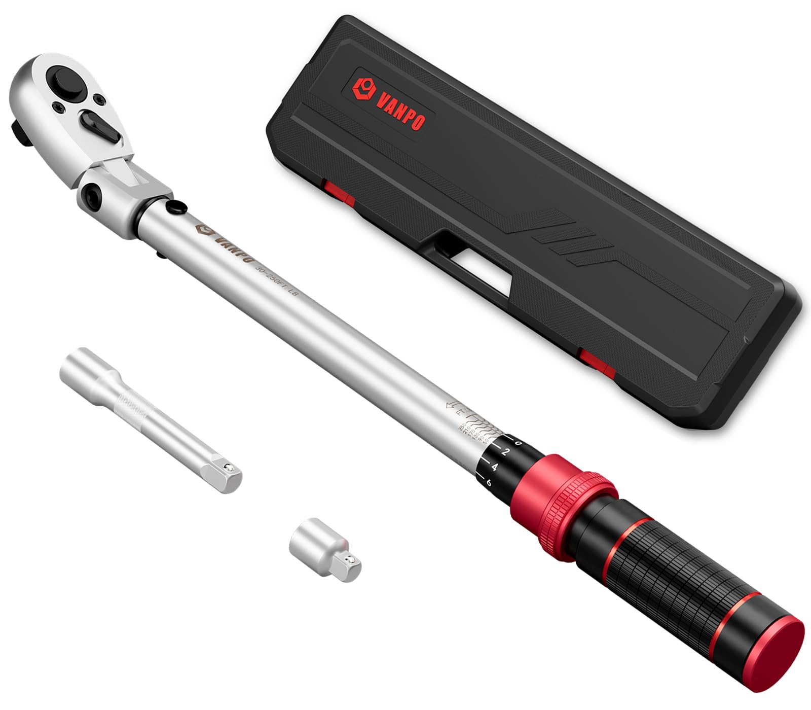 Mua VANPO Flex Head Torque Wrench, 30-250 Ft.lb/40.7-339.0 Nm, 1/2-Inch ...
