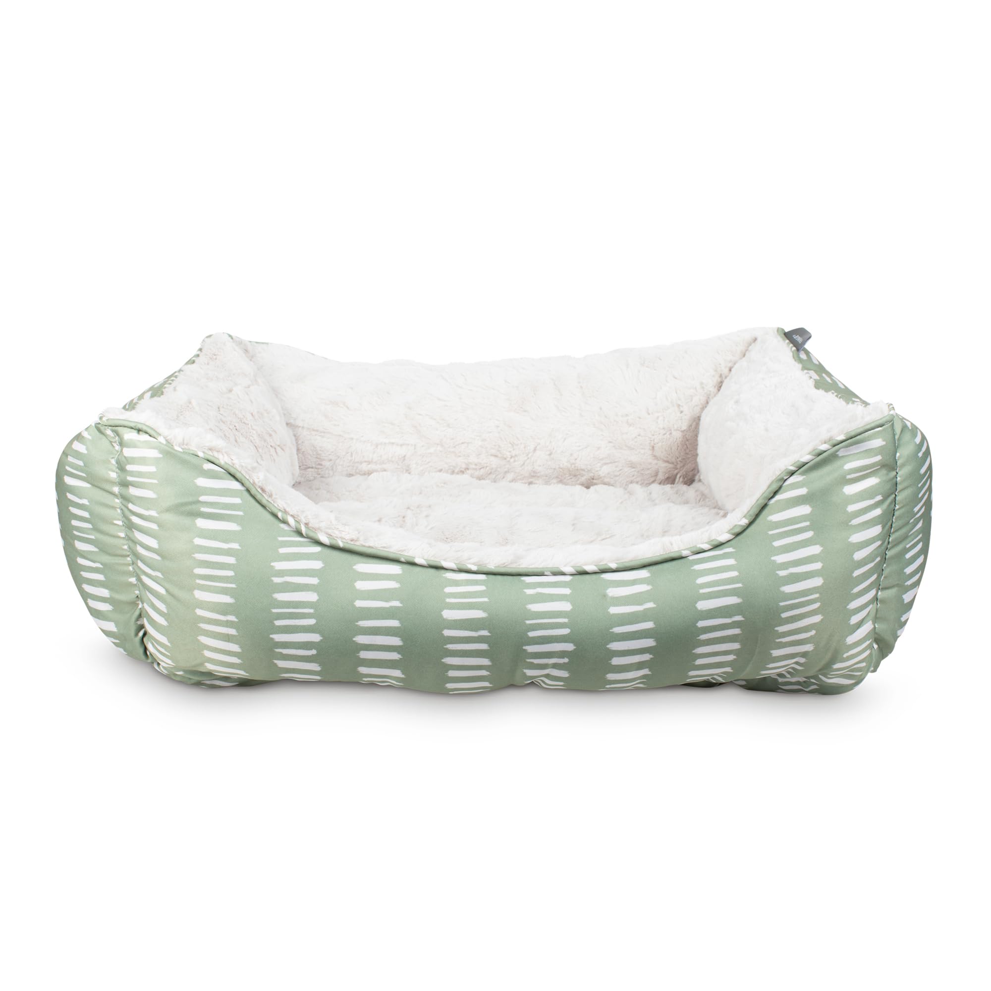 Fringe Studio "Painted Dash Cool Olive Medium Rectangular Cuddler Pet ...