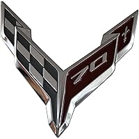 Amazon.com: 1pc C8 Stingray Front 70th Anniversary Bumper Flags Emblem ...
