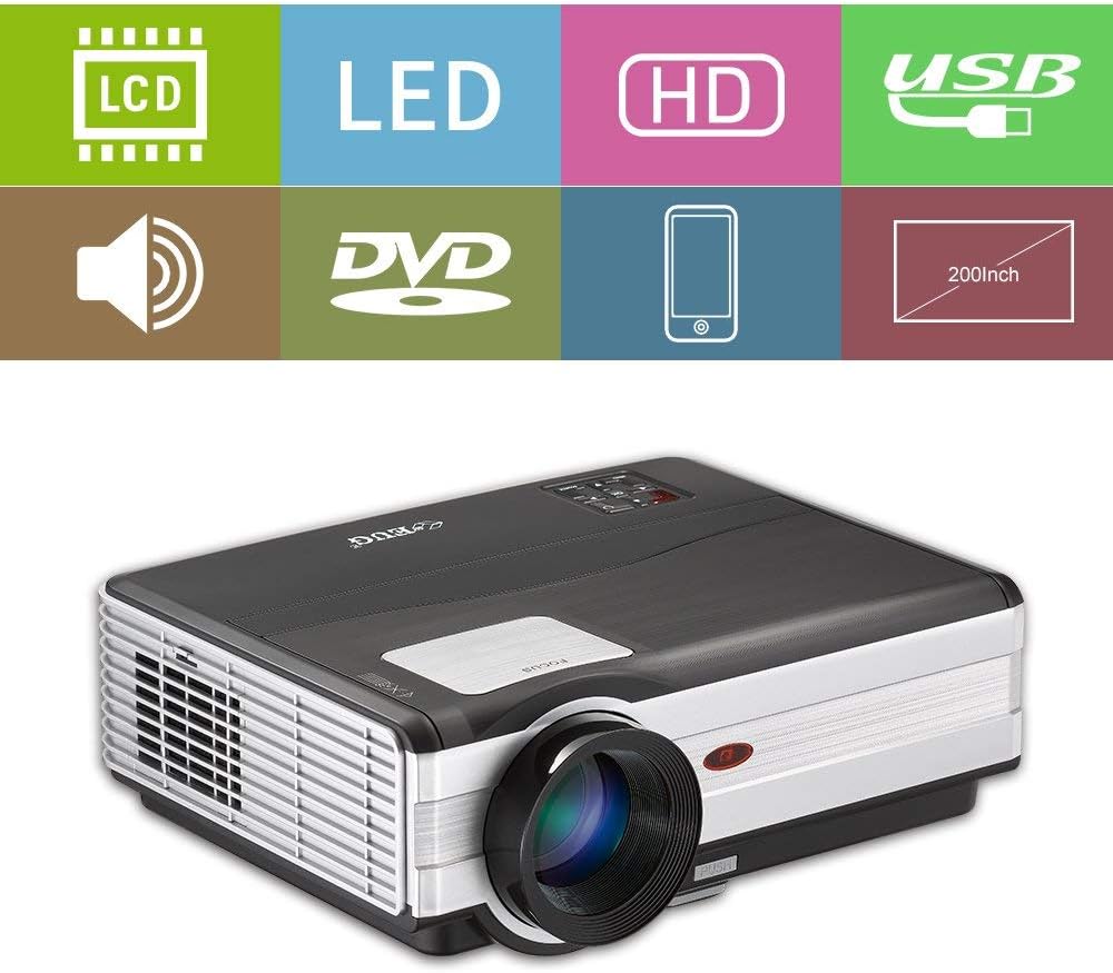 LED LCD HDMI USB proyector Home Cinema HD 4000 lúmenes para Smartphone ...