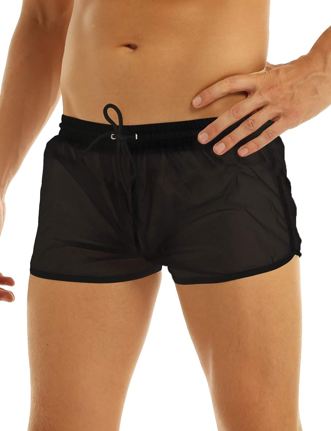 Amazon Inhzoy Men s See Through Drawstring Boxer Shorts Loose Amazon Inhzoy Men s See Through Drawstring Boxer Shorts Loose