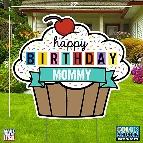 Happy Birthday Cupcake Lawn Sign - Create Your Own Custom Lawn Sign ...