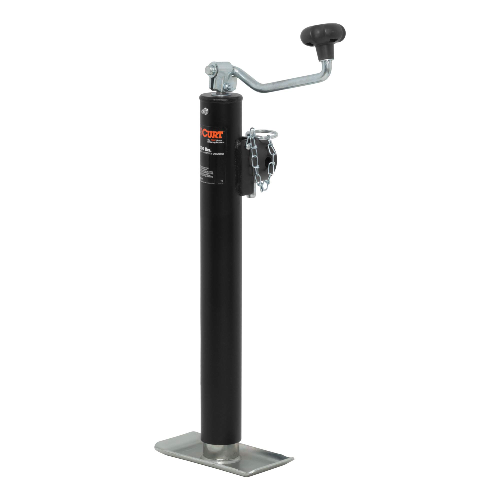 CURT 28323 Weld-On Pipe-Mount Swivel Trailer Jack, 2,000 lbs. 15 Inches ...