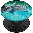 Amazon.com: Cute Baby Dolphin Pop Socket Water Blue PopSockets PopGrip ...
