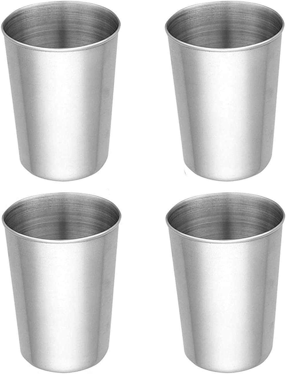 4pcs Stainless Steel Cup, Stackable, Unbreakable Metal Drinking ...