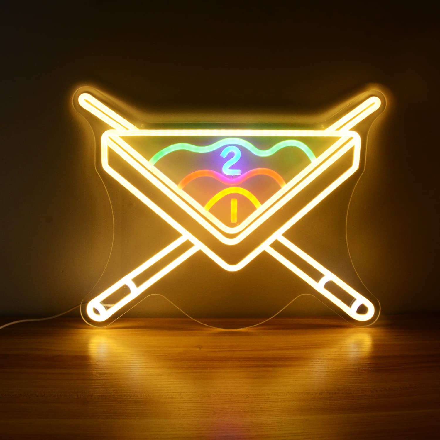 Billiards Ball Decoration Neon Signs Sports Light LED For Gym Bar Club ...