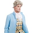 Amazon.com: fun shack Powdered Wig Men Colonial, White Wig Men ...