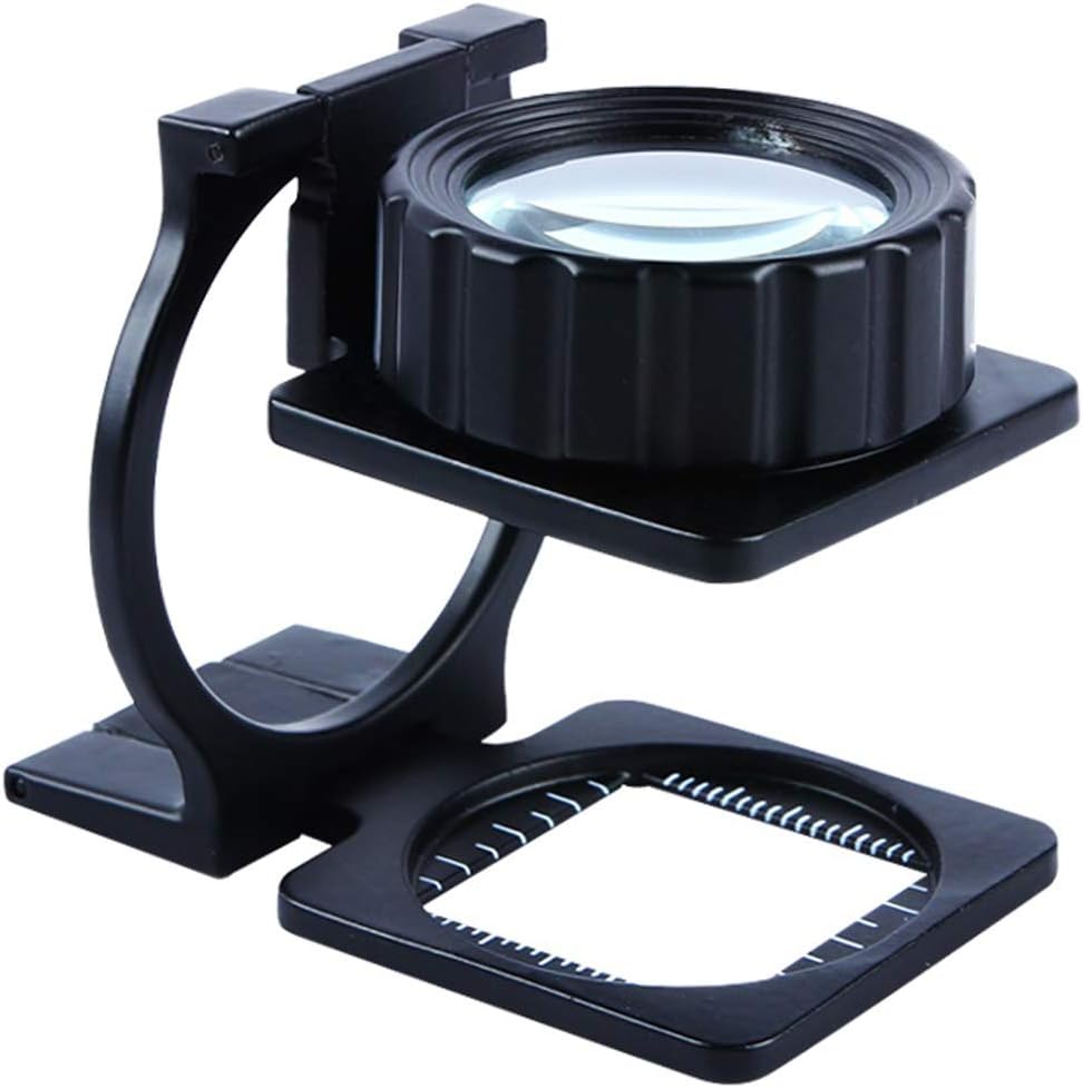WYFDJ - Lupa fotoscopio plegable, lente óptica 20X con manos graduadas ...