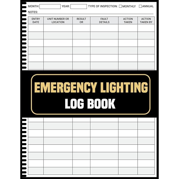 Emergency Lighting Log Book Template Monthly Emergency Lighting Log