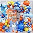 Amazon.com: Dog Paw Balloon Arch, 105 Pcs Blue and Orange Paw Print Balloons Garland Kit, Big ...