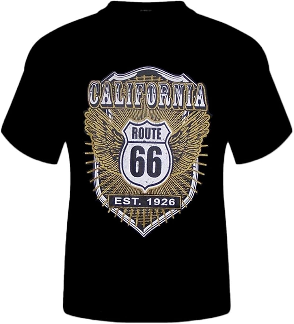 Route 66 California Wings Cotton T-Shirts Vintage Look Men's Size ...