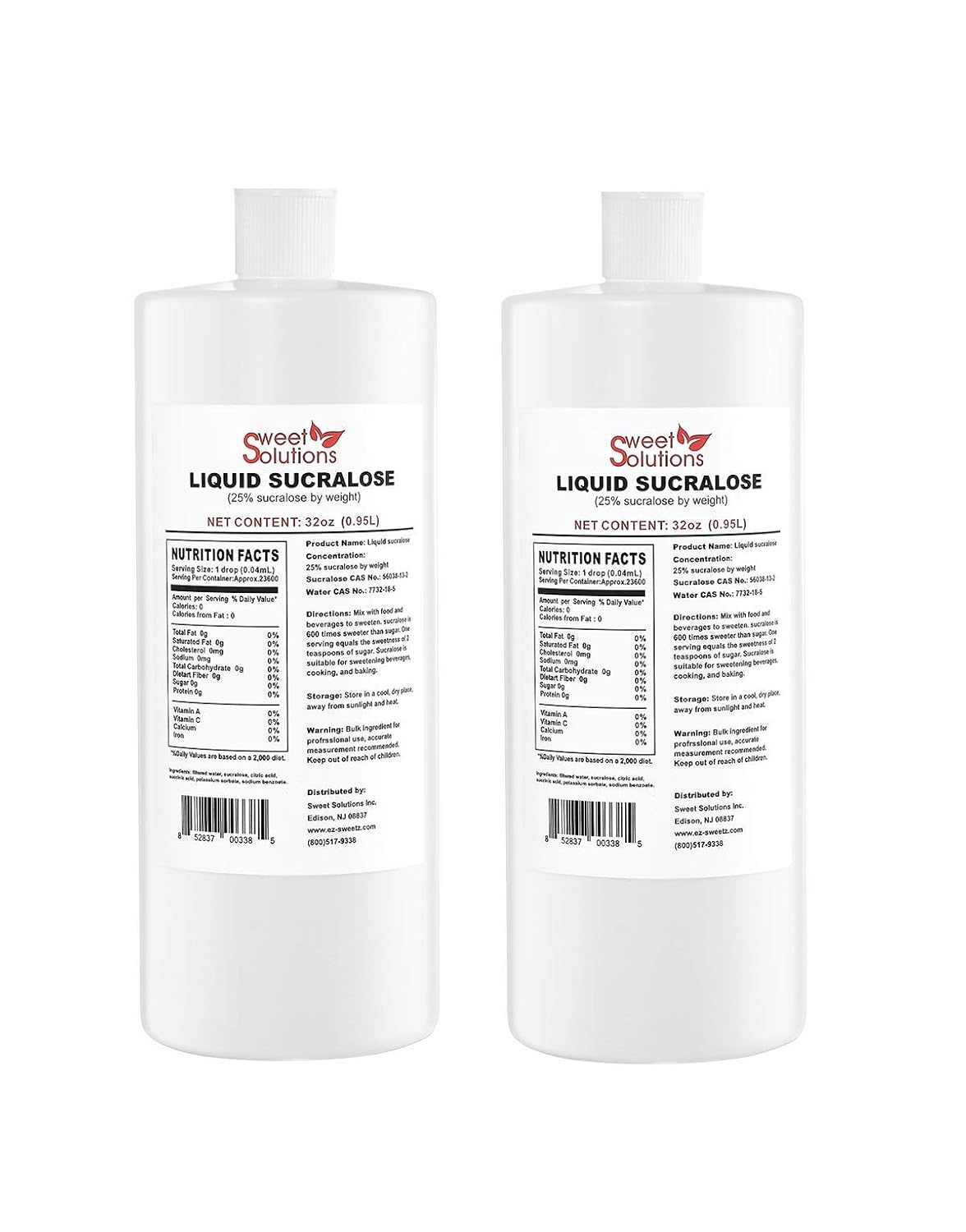 Amazon.com : 25% Concentrated Liquid Sucralose Sweetener 32FL OZ | 2 ...