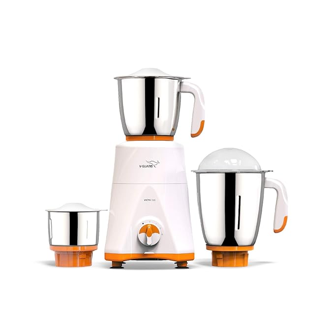 Buy V-Guard 750W Mixer Grinder, White and Orange Online at Low Prices ...