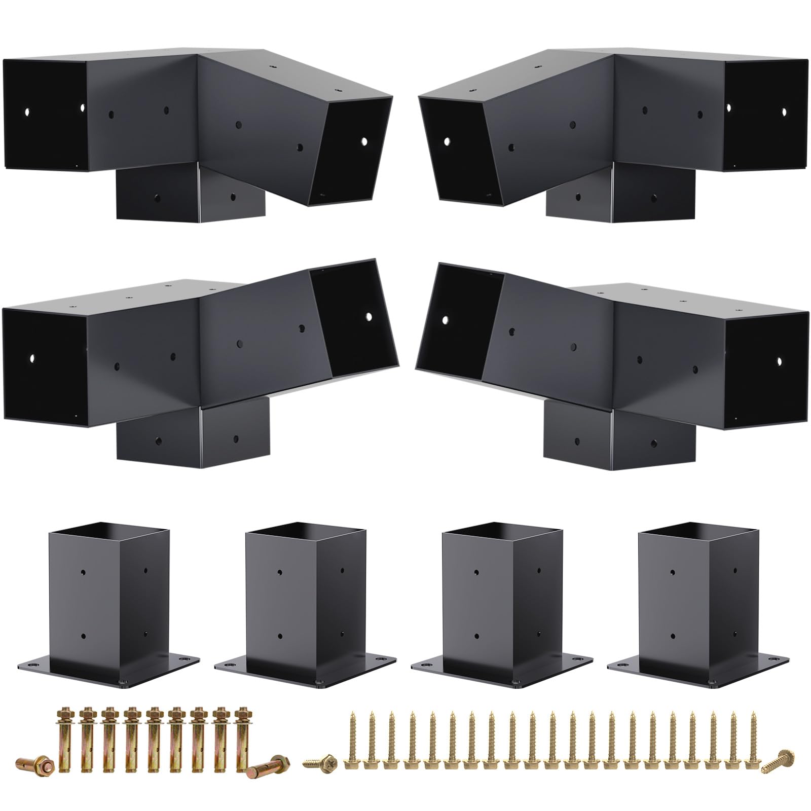 HAYOHRT 15° Pergola Brackets 75° Pergola Brackets Corner Bracket with ...