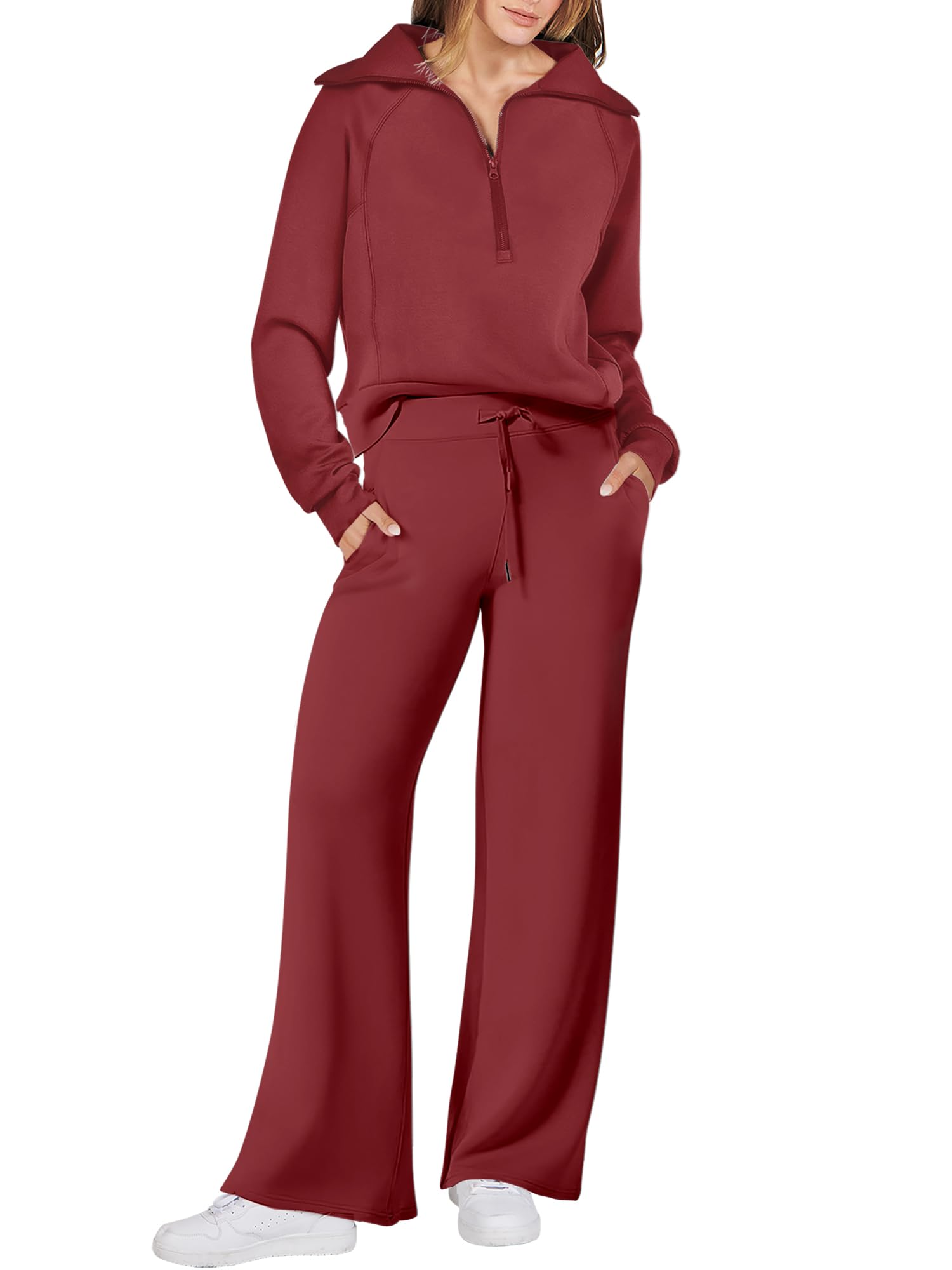 ANRABESS Women 2 Piece Outfits Sweatsuit Oversized Sweatshirt ...