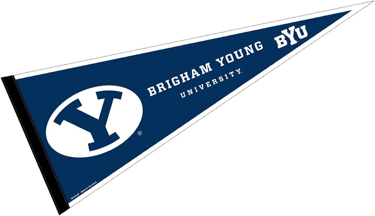 Amazon.com : College Flags & Banners Co. BYU Pennant Full Size Felt ...