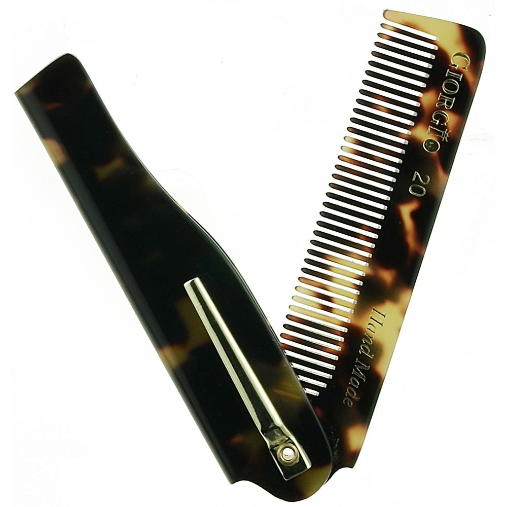 Giorgio G20 Folding Mustache And Beard Comb 6.5 Inches - Small Fine ...