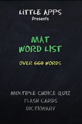 MAT Word List Flashcards:Amazon.com:Appstore for Android