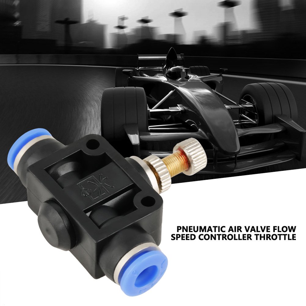 Pneumatic Flow Valve, 10 pcs/set Push In Speed Controller 6mm Pneumatic ...